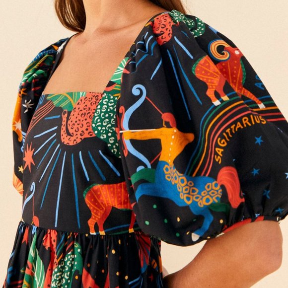 FARM Rio | Dresses | Farm Rio Zodiac Organic Cotton Mini Dress | Poshmark